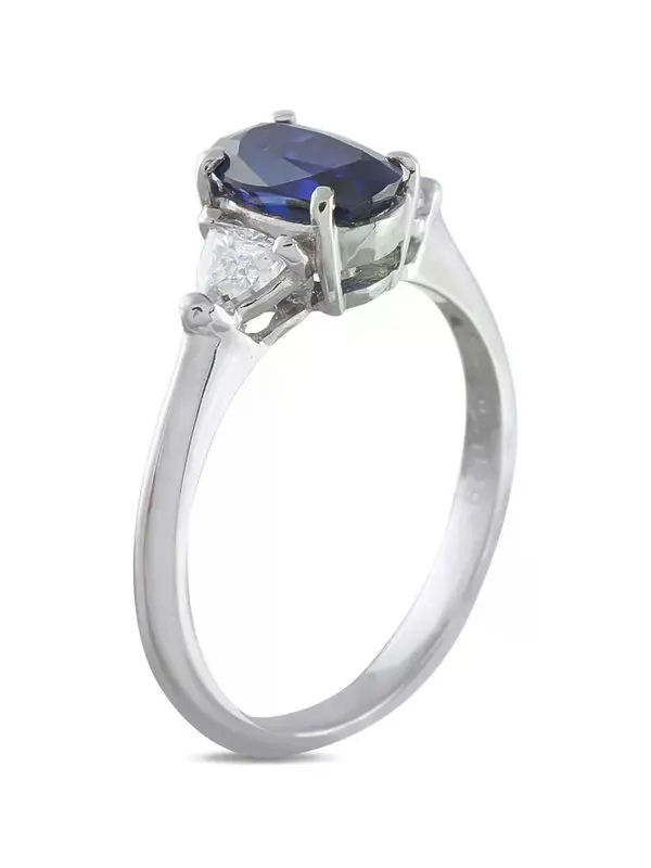 LB EXCLUSIVE Sapphire And Diamond Ring In Platinum