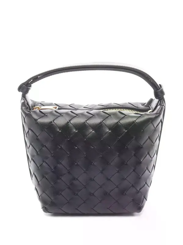 Bottega Veneta Intrecciato Wallace Handbag - Black