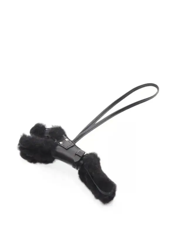 Hermès Shearling Bag Charm - Black