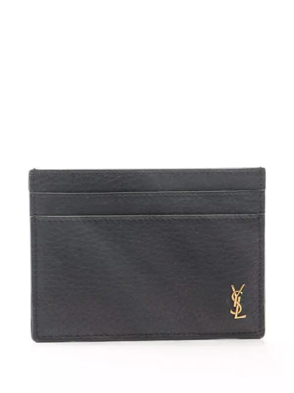 Saint Laurent 2020s Tiny Cassandre Card Case - Black