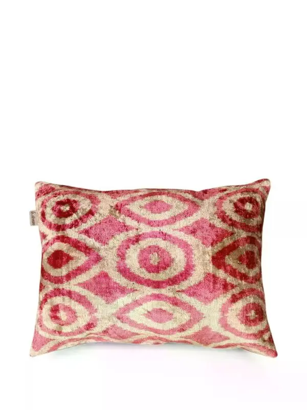 LES-OTTOMANS Ikat-print Cushion