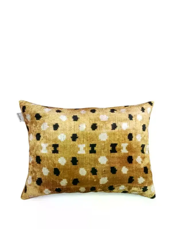 LES-OTTOMANS Ikat-print Cushion