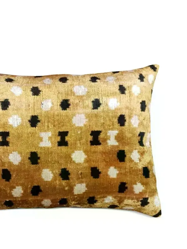 LES-OTTOMANS Ikat-print Cushion