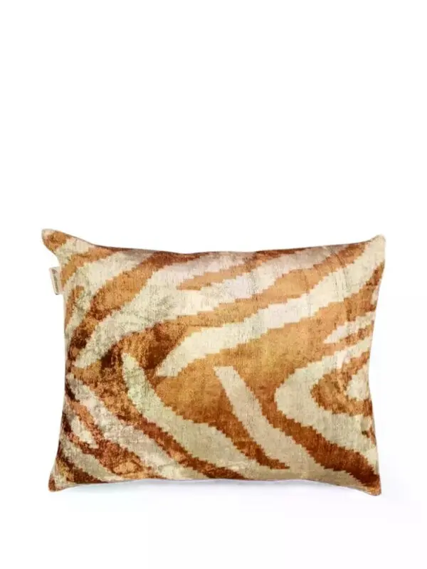 LES-OTTOMANS Ikat-pattern Cushion