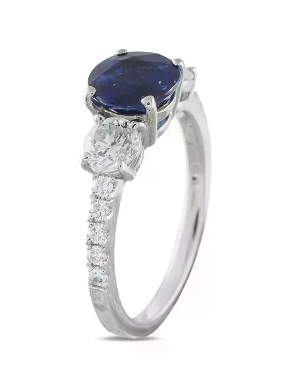 LB EXCLUSIVE Sapphire And Diamond Platinum Ring