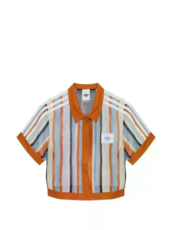 Adidas Striped Cropped Shirt