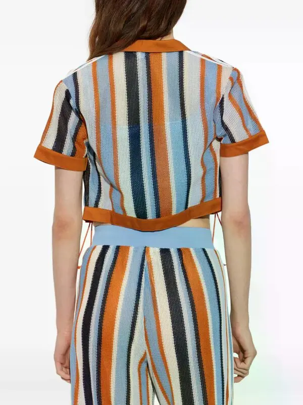 Adidas Striped Cropped Shirt