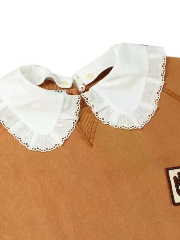 Miu Miu Logo Patch Crewneck Sweatshirt