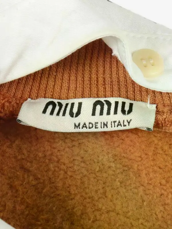 Miu Miu Logo Patch Crewneck Sweatshirt