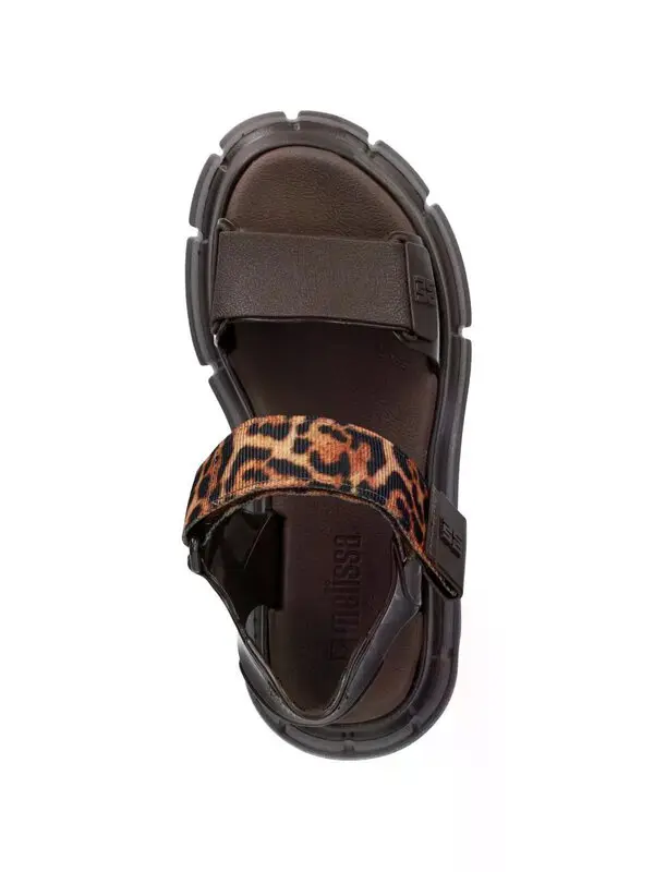 Melissa Leopard-print Touch-strap Sandals