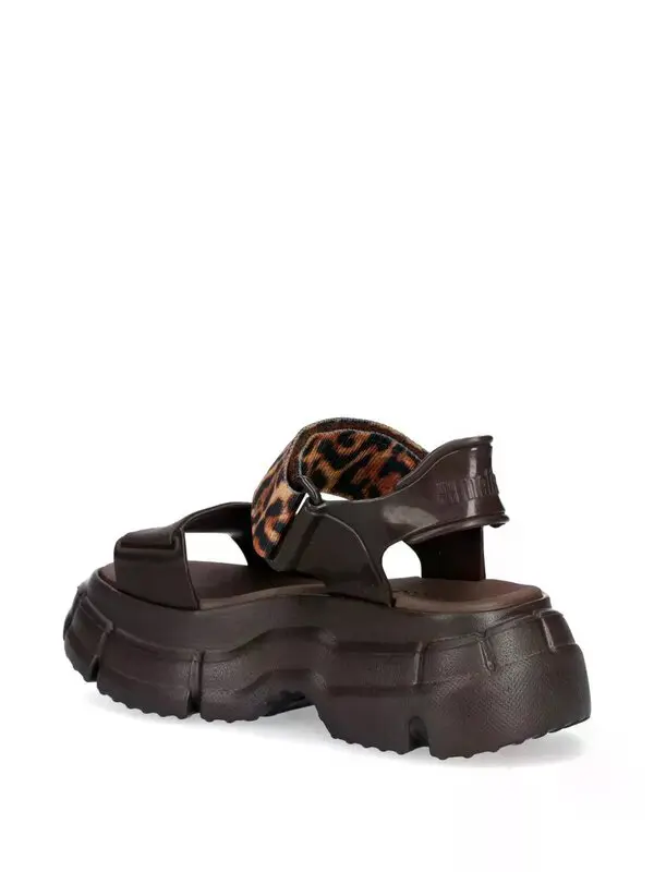Melissa Leopard-print Touch-strap Sandals