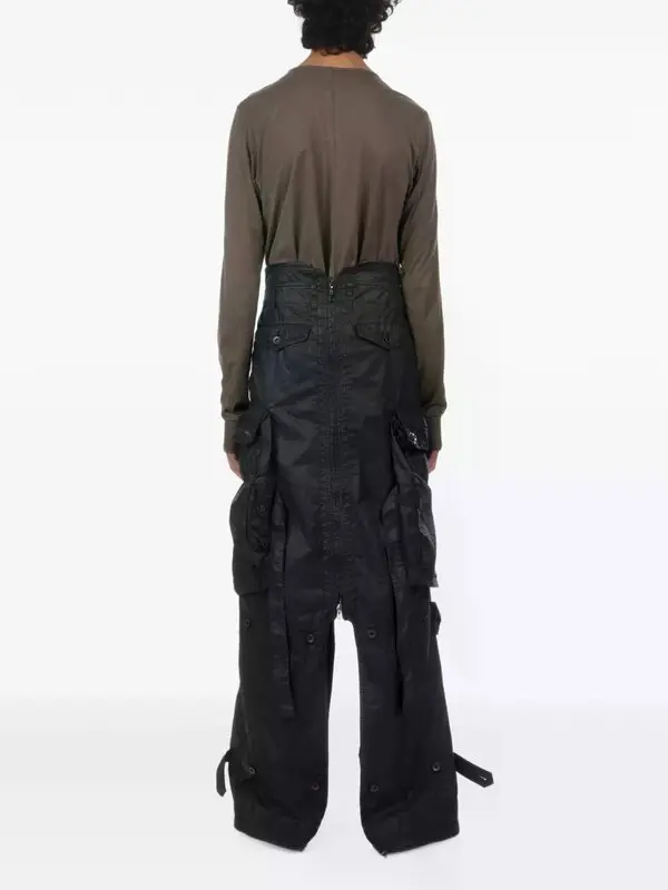 JULIUS Gas Mask Woven Asymmetric Skirt
