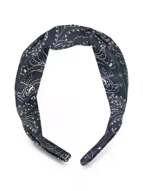 MONT KIJI Paisley Print Knotted Headband