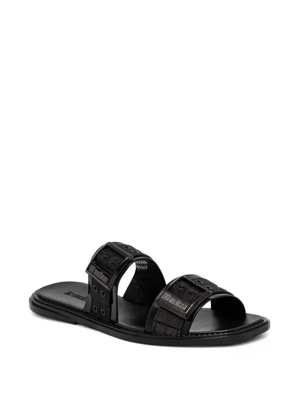 Melissa Buckle-fastening Eyelet Detail Sandals - Black
