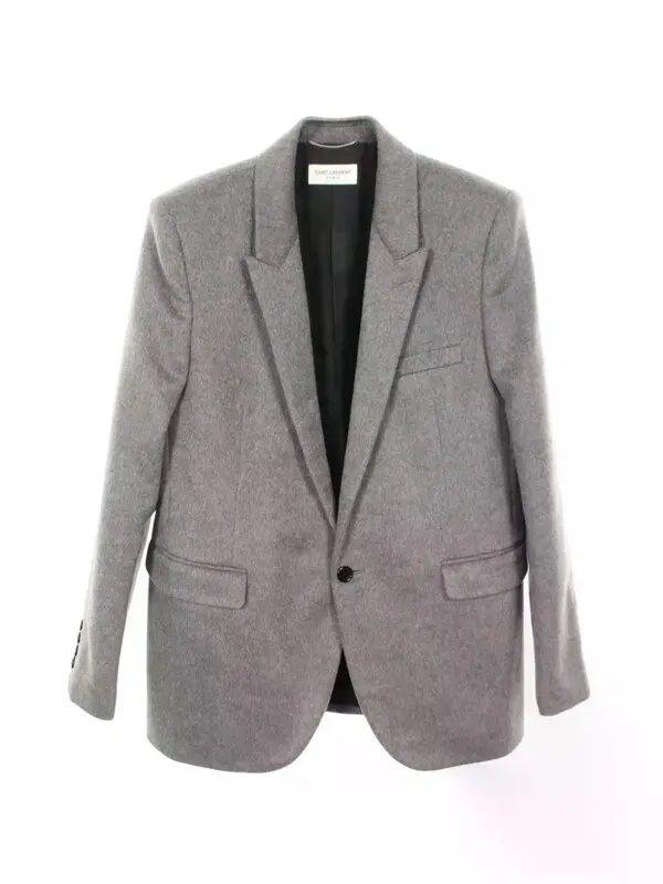 Saint Laurent 2010s Peak-lapel Blazer - Grey