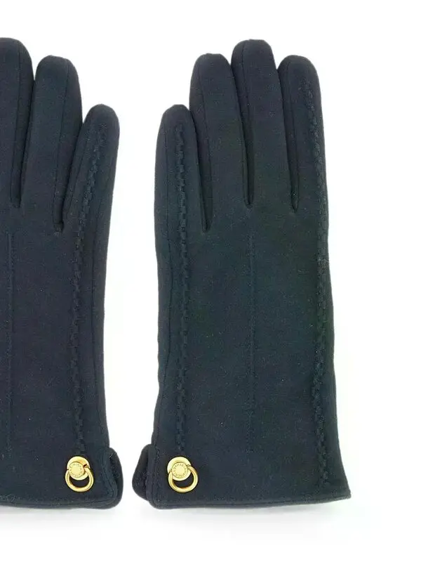 GIANNI CHIARINI Suede Gloves With Logo Rivet