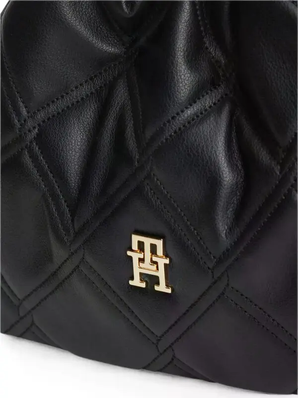 Tommy Hilfiger Quilted Logo Plaque Crossbody Bag