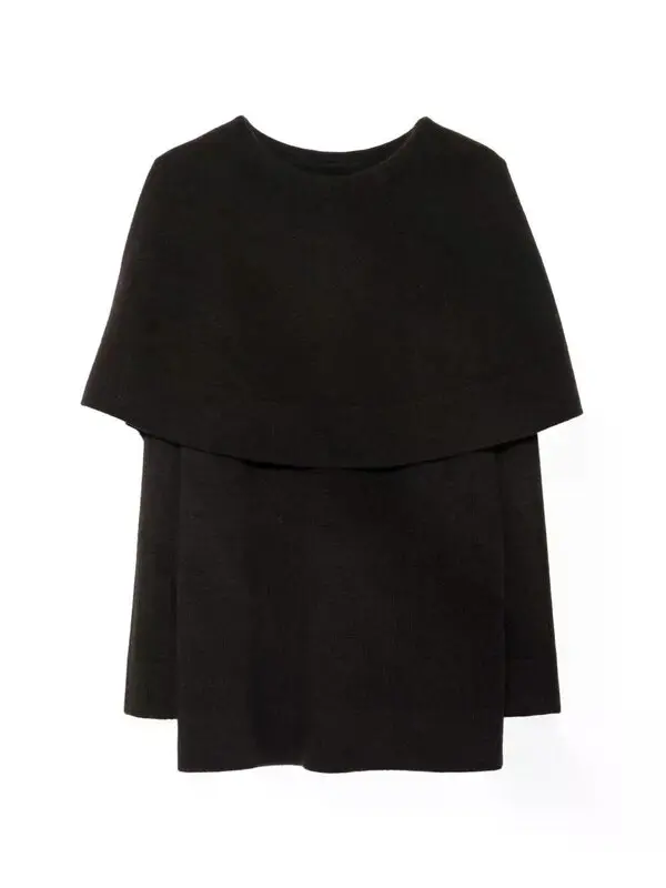 LISA YANG Jaylani Cape-overlay Cashmere Sweater - Brown