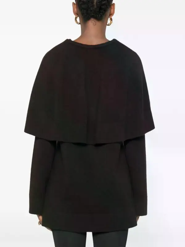 LISA YANG Jaylani Cape-overlay Cashmere Sweater