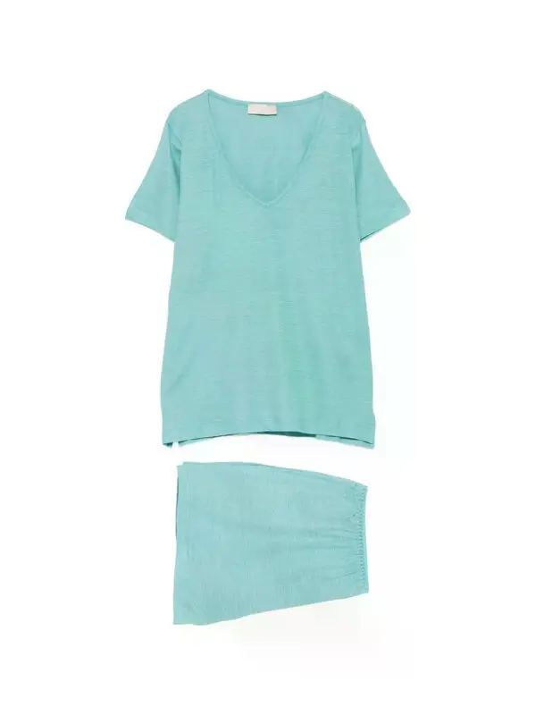 Momoni V-neck Short-sleeve T-shirt - Blue
