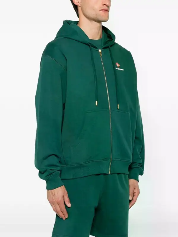Casablanca Logo-print Zip-up Hoodie
