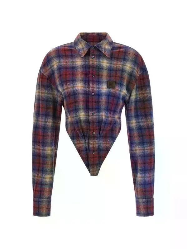 Dsquared2 Asymmetrical Check Shirt - Red