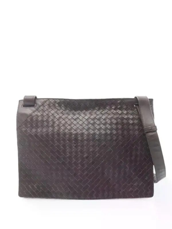 Bottega Veneta Intrecciato Messenger Bag - Brown