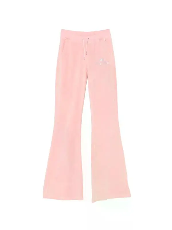 SPORTY & RICH X Juicy Couture Logo-embellished Velour Track Pants - Pink