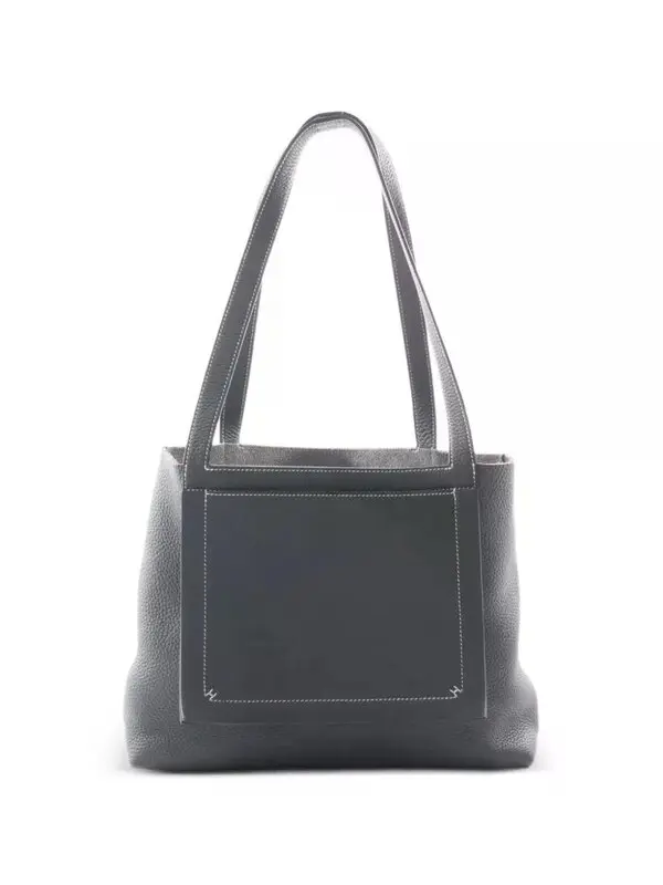 Hermès Cabas-élégance 31 Clemence Leather Tote Bag - Black