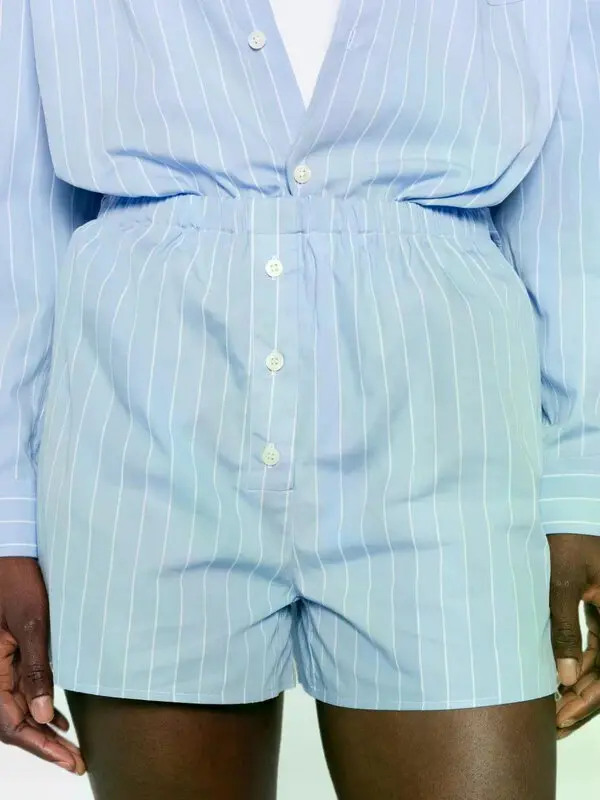 SPORTY & RICH Vertical Stripe Shorts