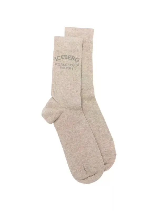 Iceberg Logo Intarsia Socks