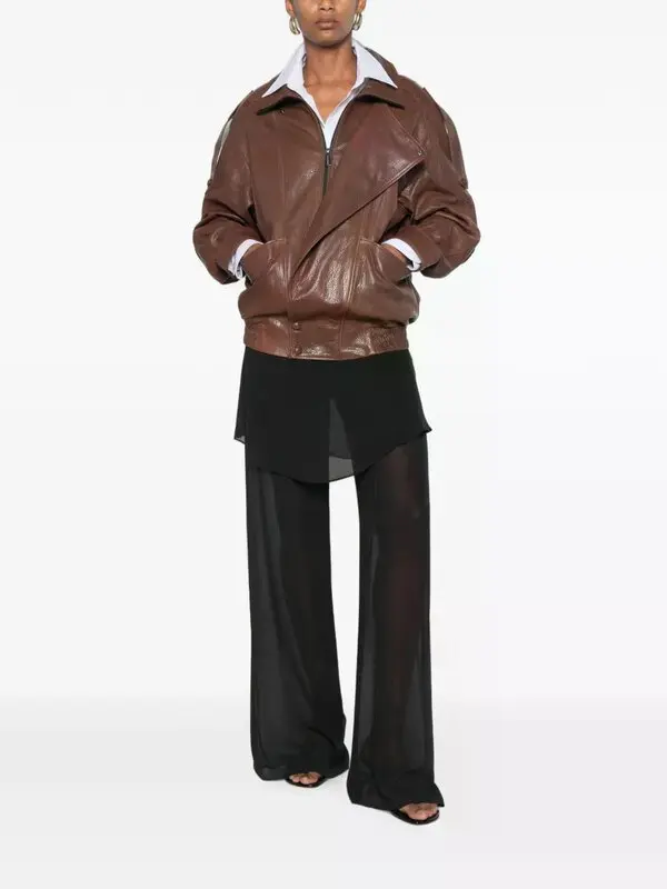 ADRIANNA FERETTI Adrianna Ferretti Zip-up Leather Jacket