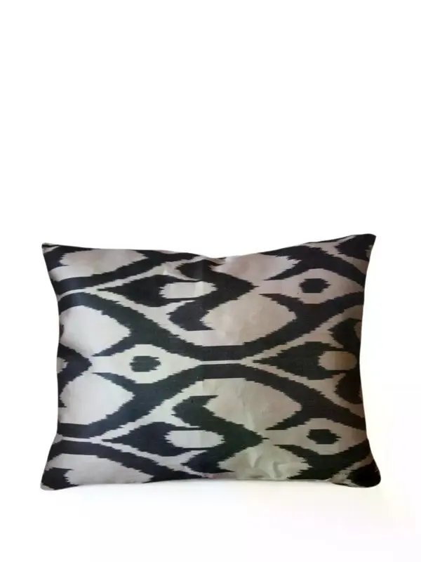 LES-OTTOMANS Ikat-print Cushion