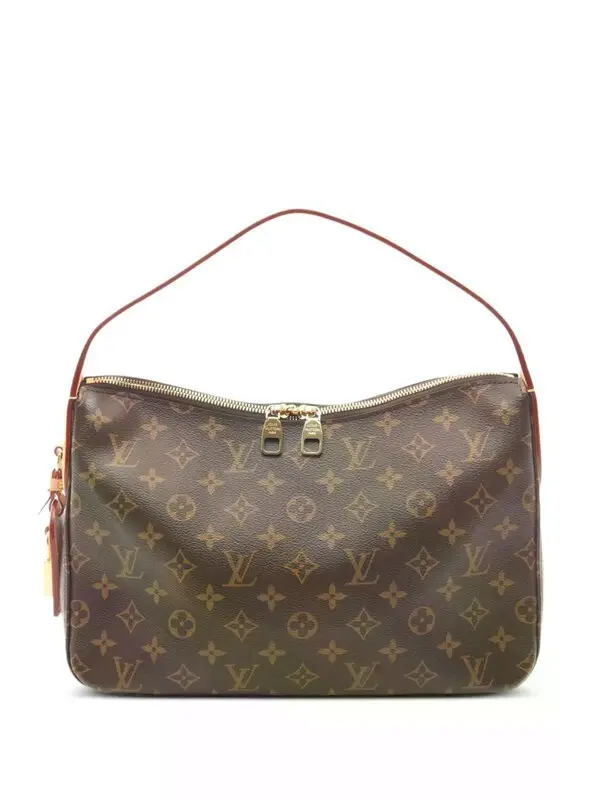 LOUIS VUITTON Slouchy Pm Monogram Tote Bag - Brown