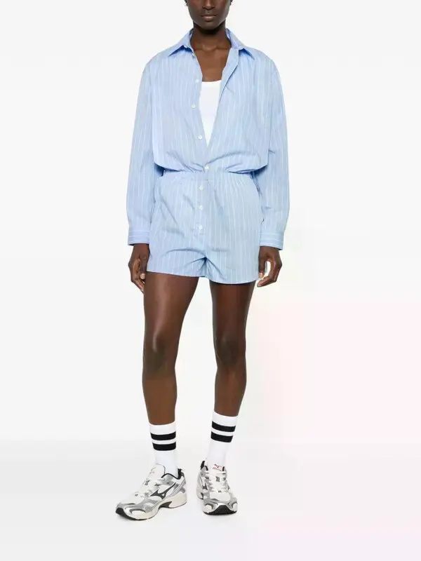 SPORTY & RICH Striped Cotton Shirt