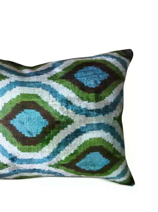 LES-OTTOMANS Ikat-print Cushion