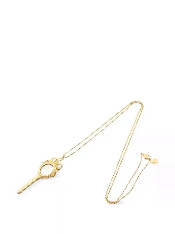 Dior Tone Mirror Motif Rope Chain Necklace - Gold