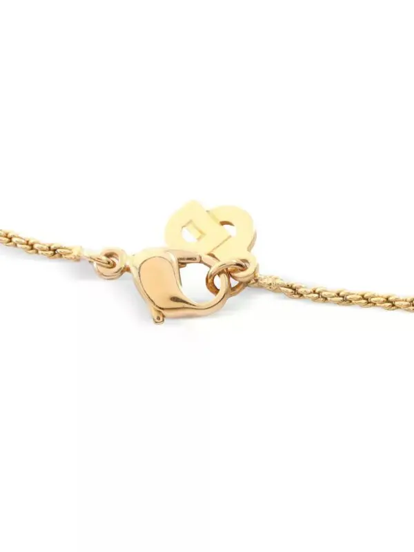 Dior Tone Mirror Motif Rope Chain Necklace