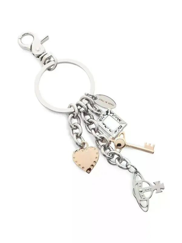 VIVIENNE WESTWOOD Orb And Heart Charm Keyring