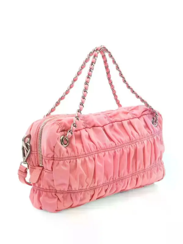 Prada Gauffre Chain Tote Bag - Pink