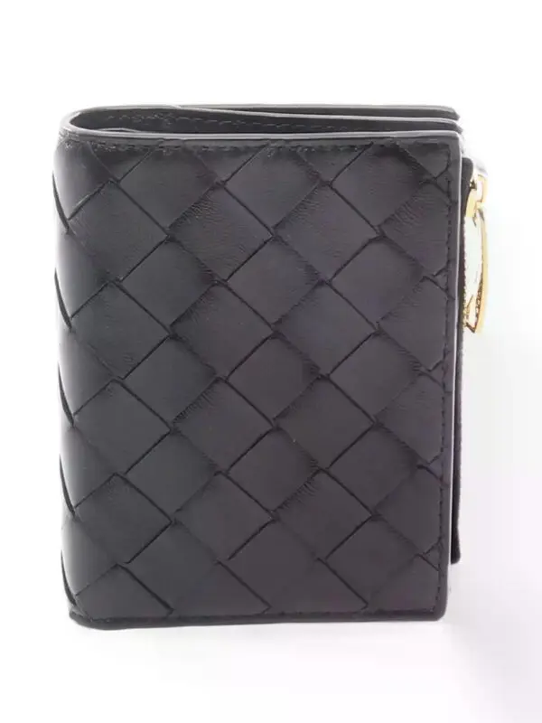 Bottega Veneta 2020 Small Intrecciato Bi-fold Wallet - Black