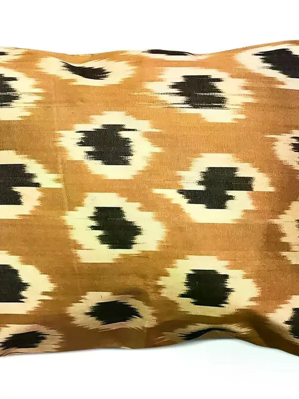 LES-OTTOMANS Ikat-print Cushion