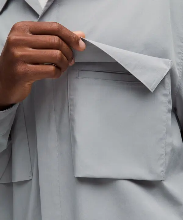 Lululemon Unshaken Long-sleeve Collared Shirt - Feather Grey