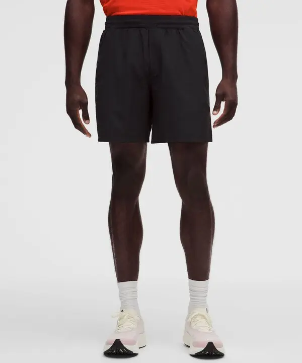 Lululemon Pace Breaker Linerless Short 7" With Micro Perforations - Black/cherry Ember