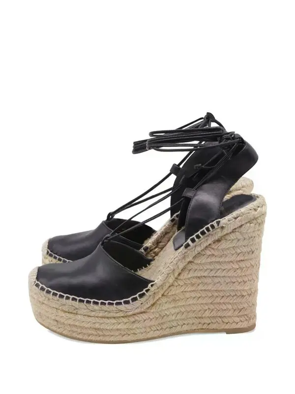 Saint Laurent Espadrille Slingback Wedge Sandals