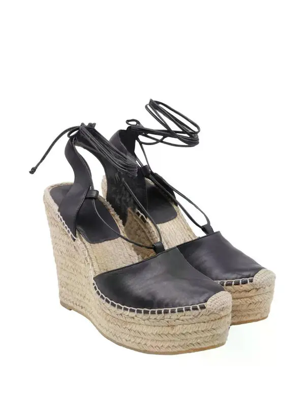 Saint Laurent Espadrille Slingback Wedge Sandals