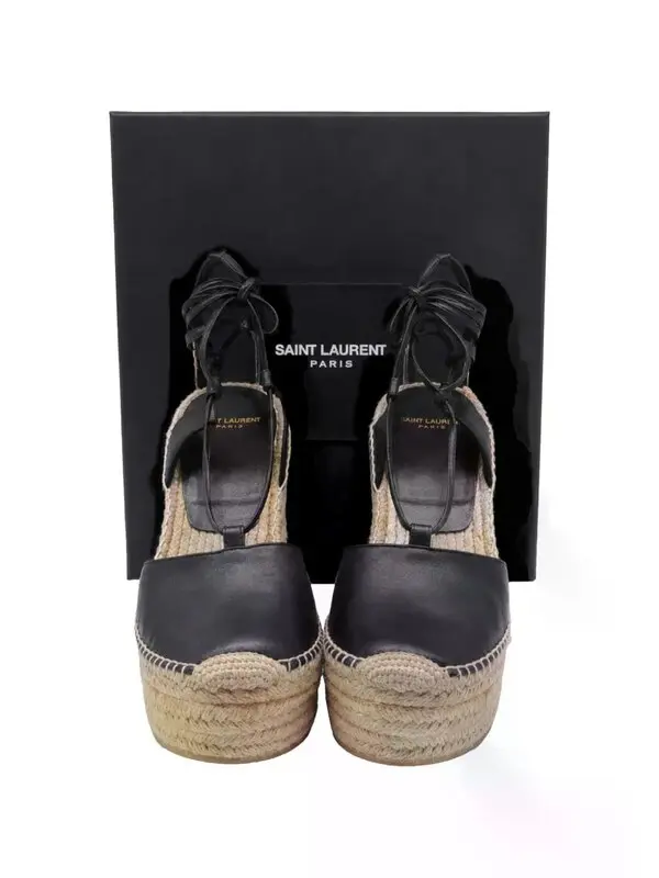 Saint Laurent Espadrille Slingback Wedge Sandals