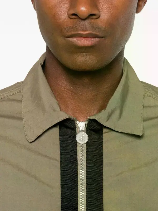 Iceberg Zip-up Contrast-trim Shirt