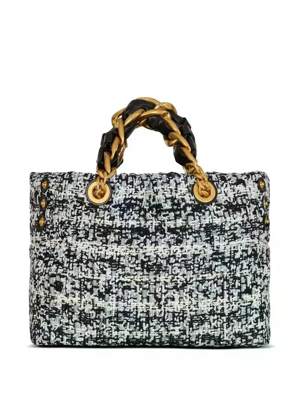 Balmain Small 1945 Soft Tweed Tote Bag