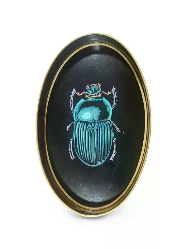 LES-OTTOMANS Beetle-print Oval Tray